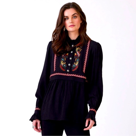 Double D Ranch | Tops | Double D Ranch Lenora Blouse Colorful ...